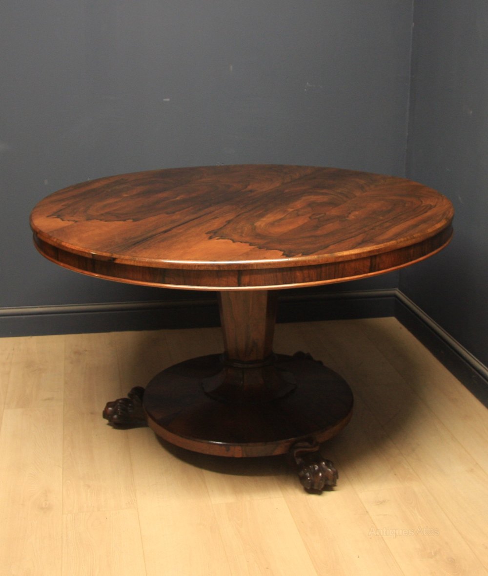 Regency Rosewood Breakfast Dining Table - Antiques Atlas