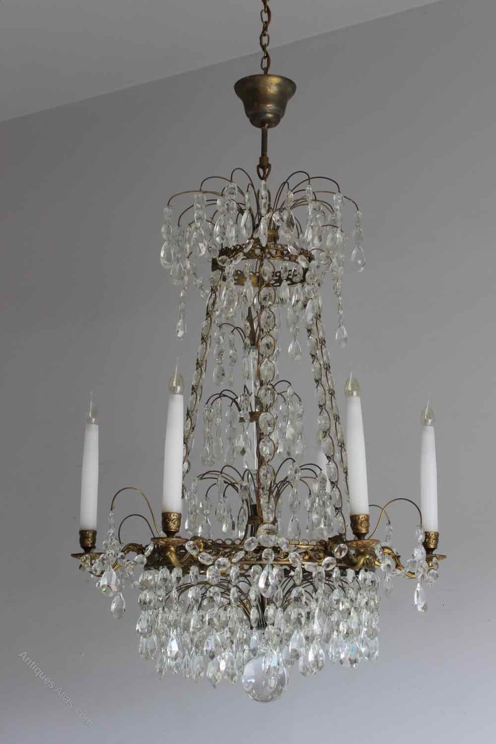 Antiques Atlas - Baltic Cut Glass Chandelier