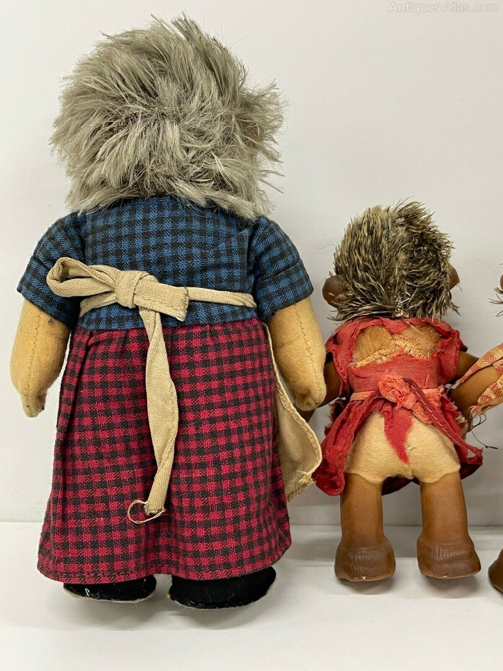 Antiques Atlas - Vintage Steiff Hedgehog Family Figures C1950'