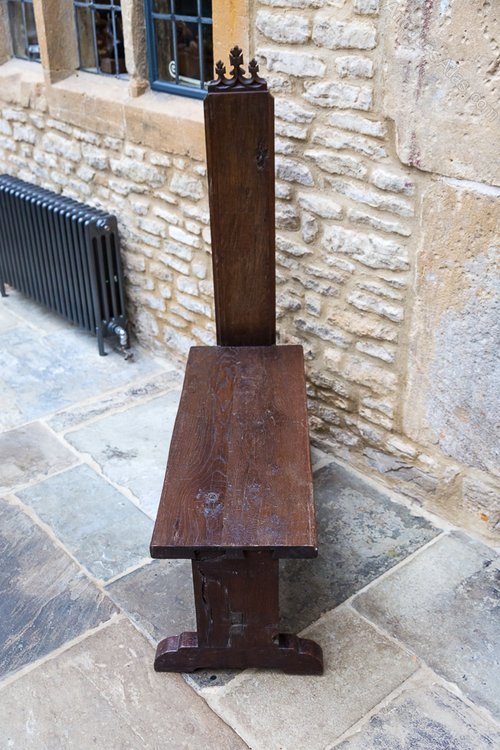 Gothic Revival Carved Oak Bench - Antiques Atlas