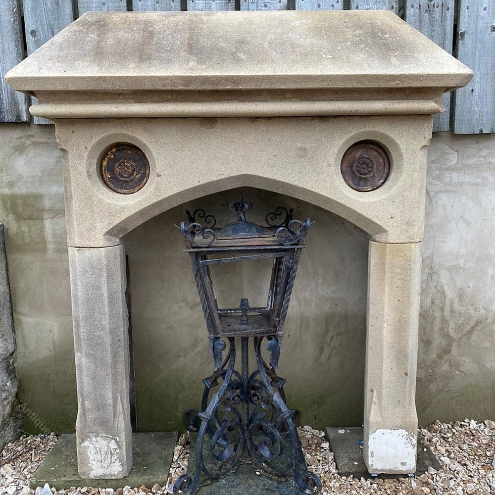 Antiques Atlas - Gothic Revival Sandstone Chimneypiece