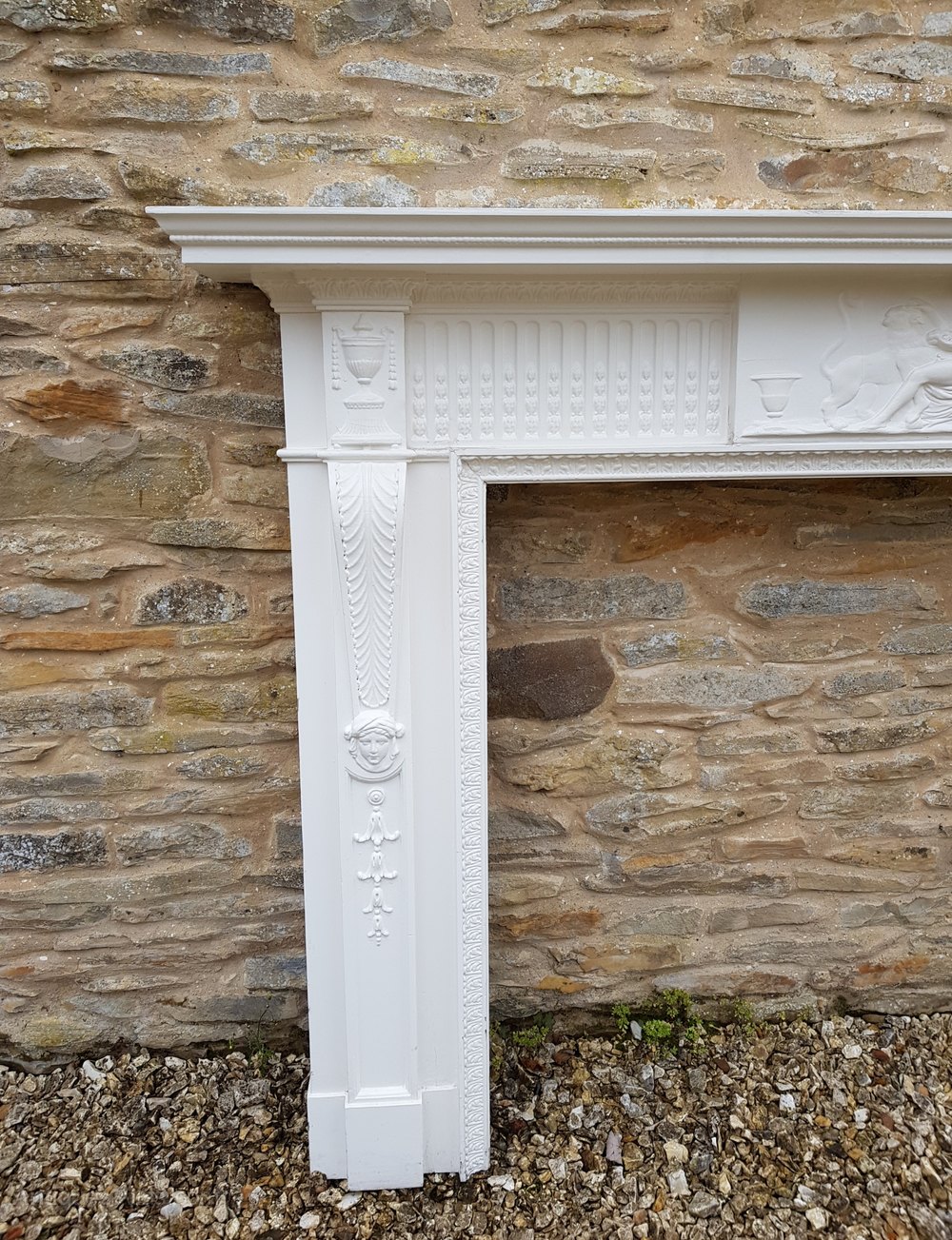 Antiques Atlas - Victorian Painted Chimneypiece