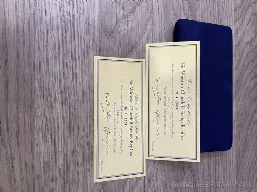 Antiques Atlas - 18ct Gold Postage Stamps, Sir Winston Churchill as824a1632