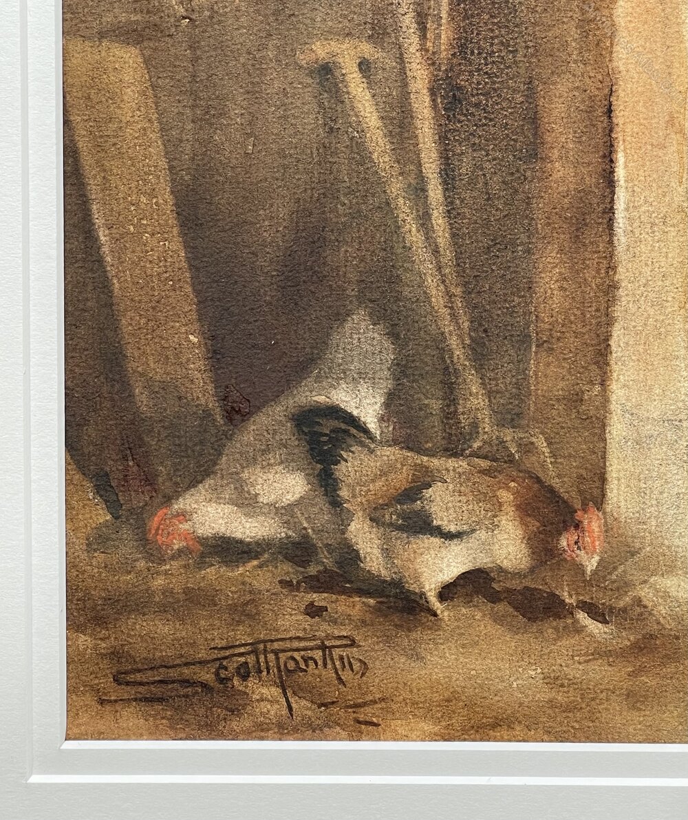 Antiques Atlas - Watercolour Of Farm Scene By Andrew Scott as824a2703