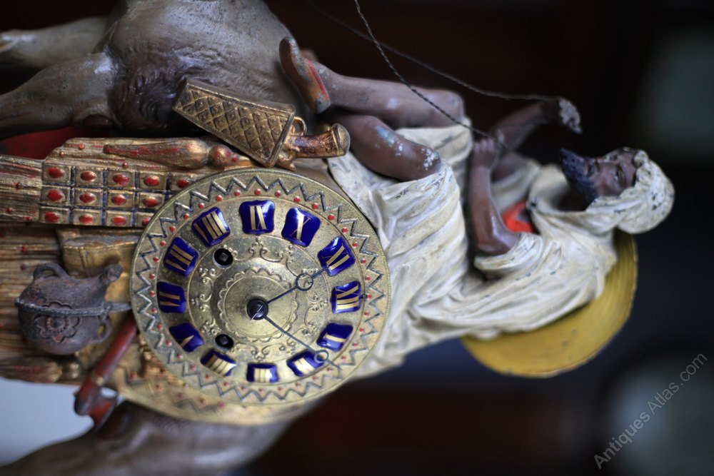 Antiques Atlas - A Rare Spelter Figurine Of A Camel Clock C1880