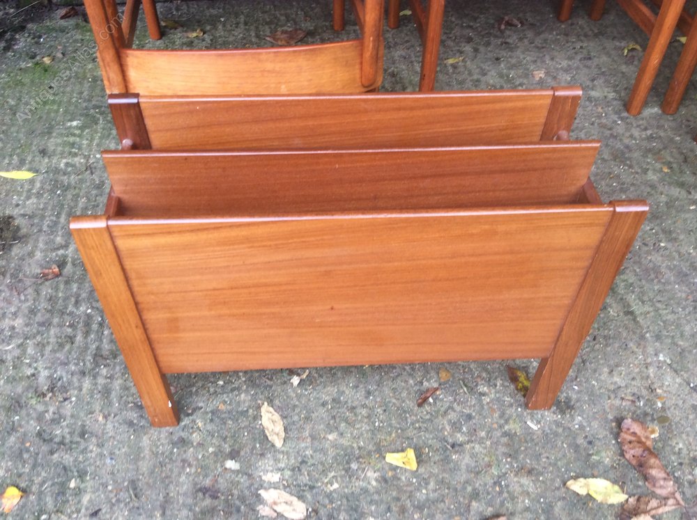 Antiques Atlas - A Vintage Teak Magazine Rack.