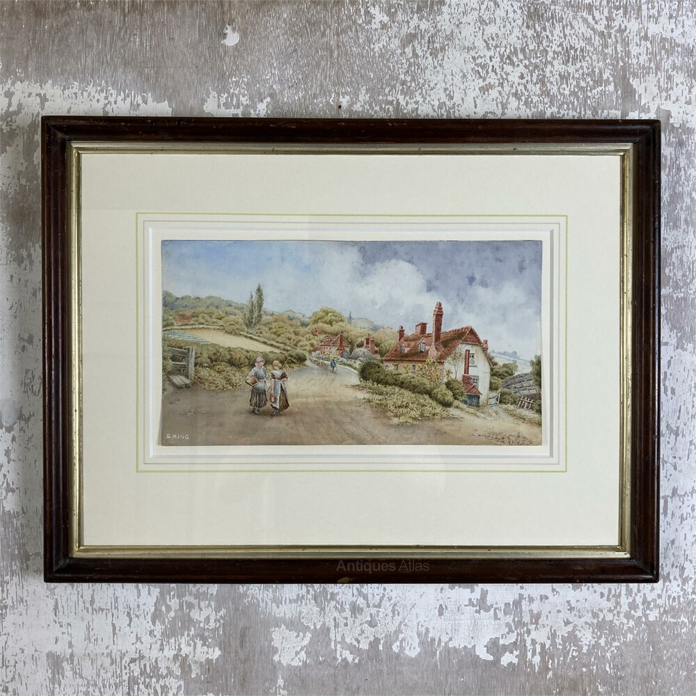 Sussex Watercolour Fairlight And Pett. as1110a081 - Antiques Atlas