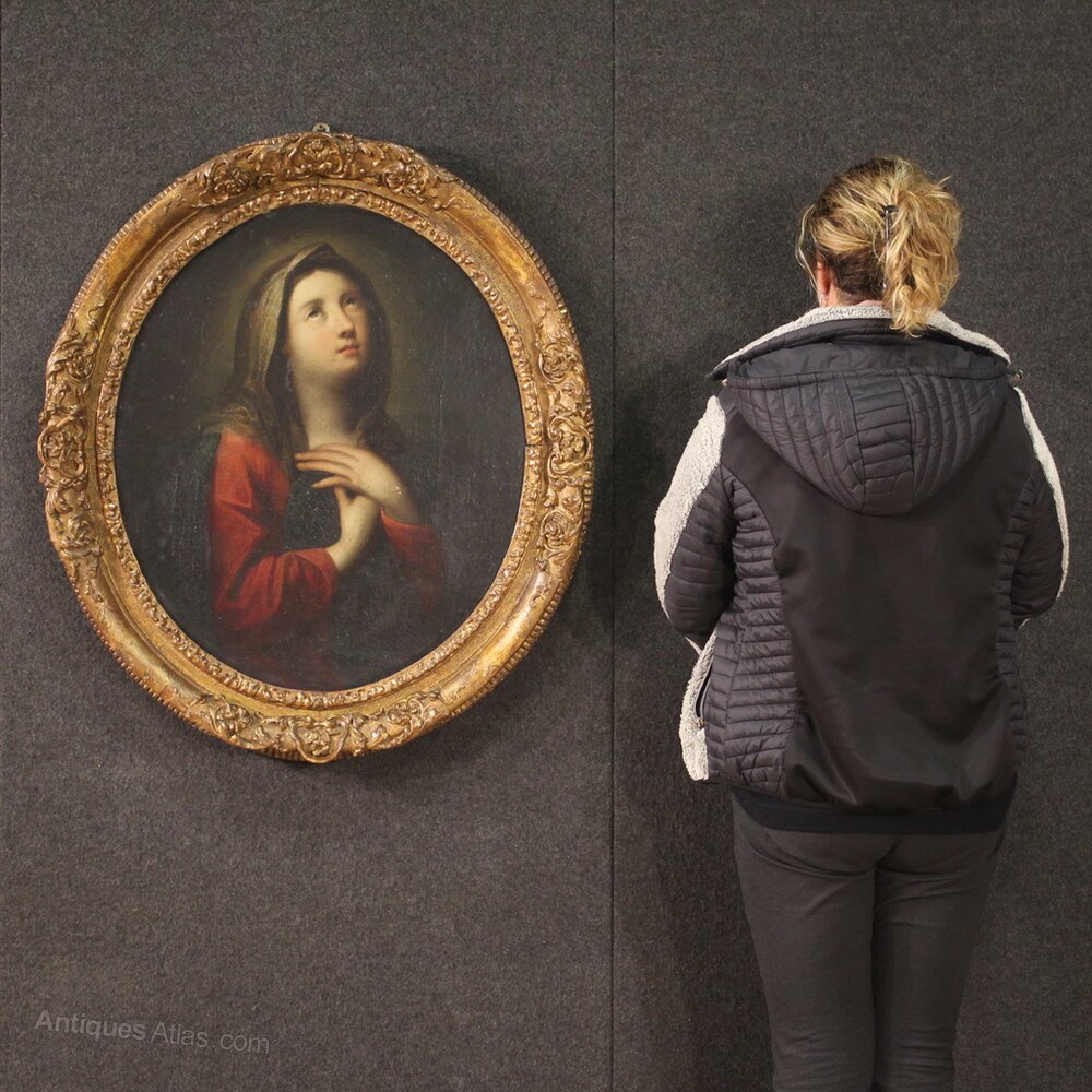 Antiques Atlas - 18th Century Religious Oval Painting