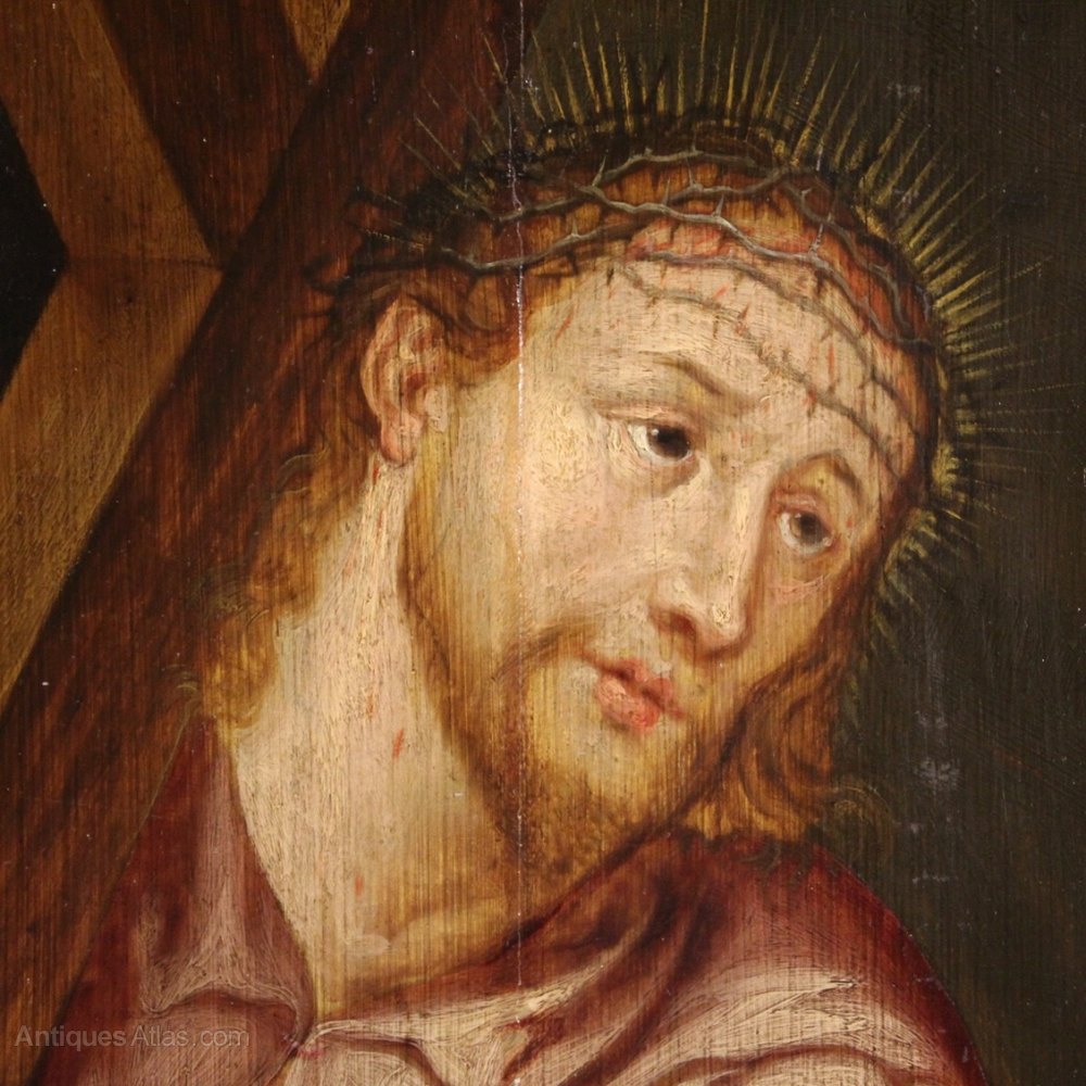 Antiques Atlas - Ancient Panel From The 17th Century Christ