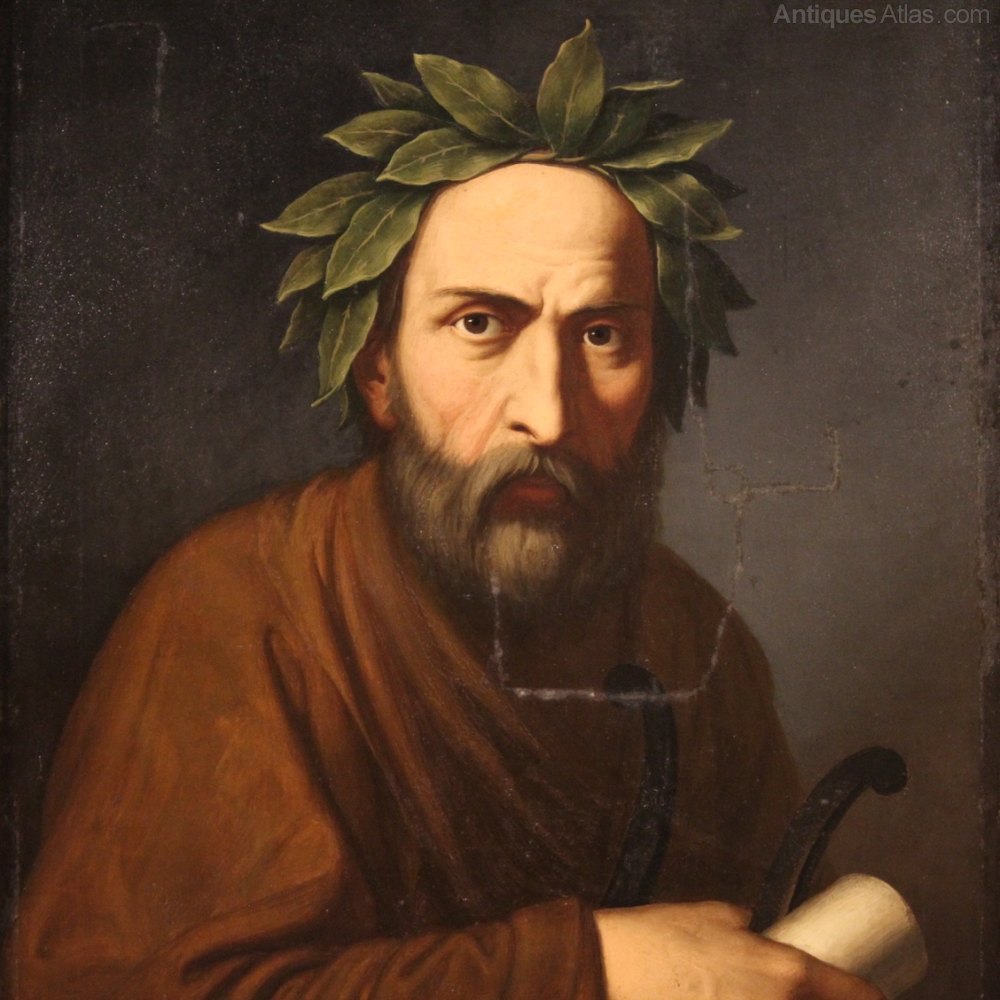 Antiques Atlas - Antique Italian Portrait Painting 19th Century