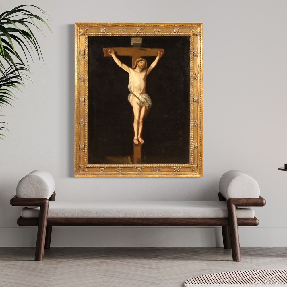 Antiques Atlas - Crucified Christ Painting From 17th Century