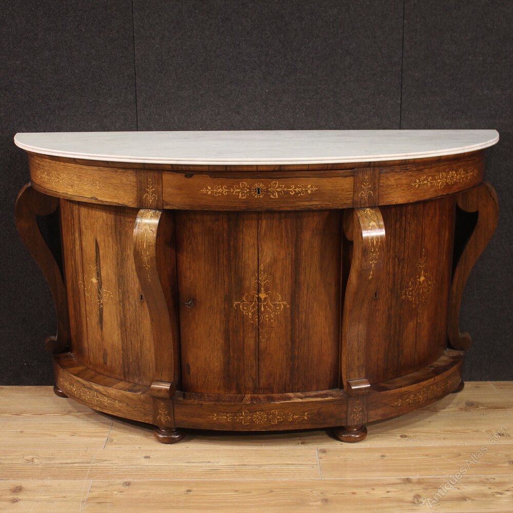 Great 19th Century Half Moon Sideboard - Antiques Atlas