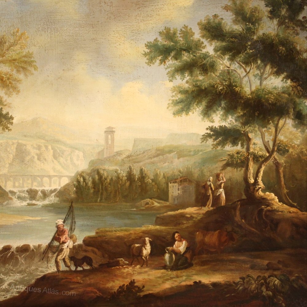 Antiques Atlas - Great Bucolic Landscape From 20th Century