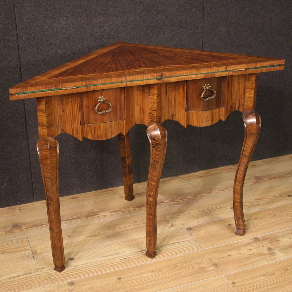 Antiques Atlas - Great Corner Cabinet Game Table From The 50s