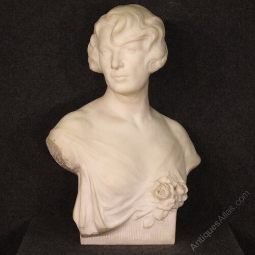 Antiques Atlas - Great White Marble Sculpture From The 1930s