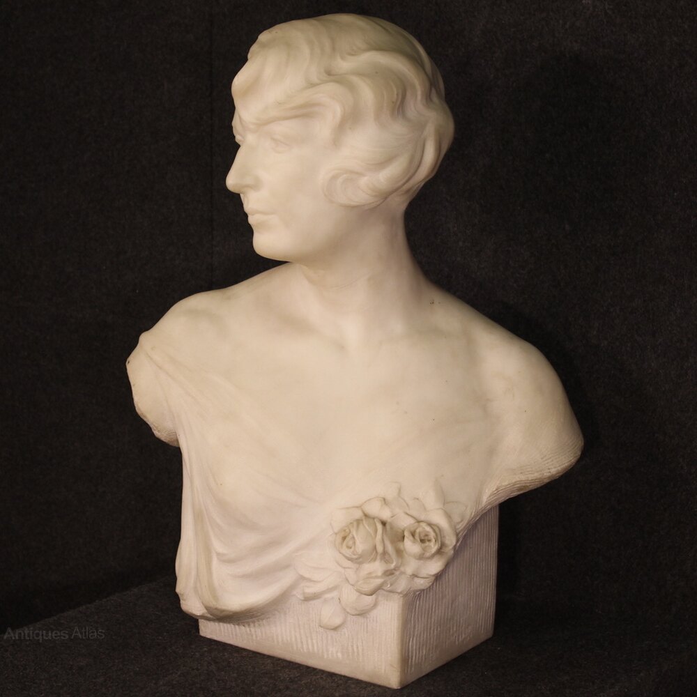 Antiques Atlas - Great White Marble Sculpture From The 1930s
