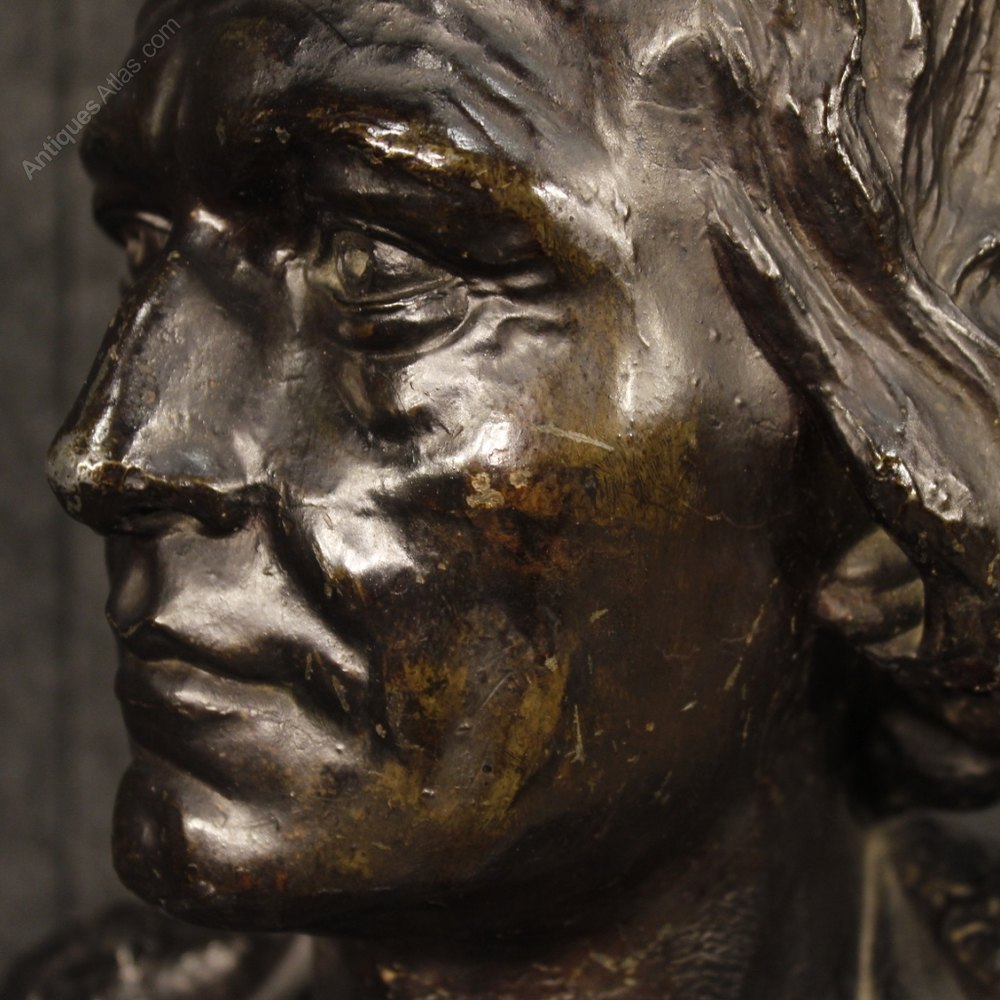 Antiques Atlas - Italian Metal Bust Representing A Noble Figure