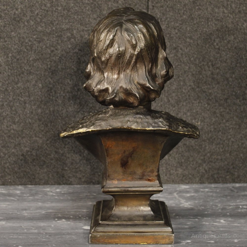 Antiques Atlas - Italian Metal Bust Representing A Noble Figure
