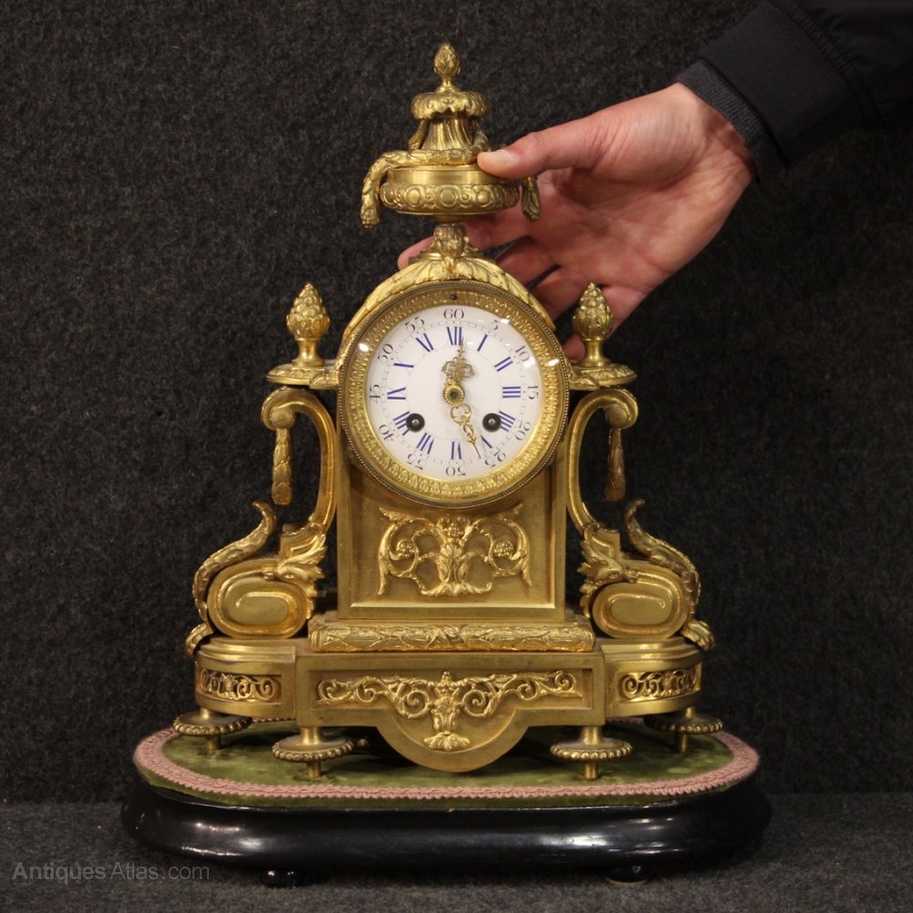 Antiques Atlas - Italian Clock In Gilt Bronze From The 19th Century