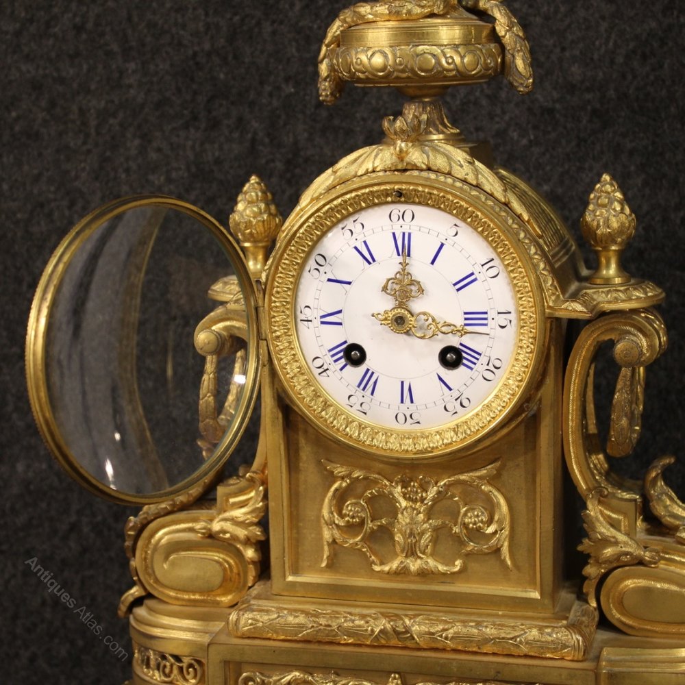 Antiques Atlas - Italian Clock In Gilt Bronze From The 19th Century