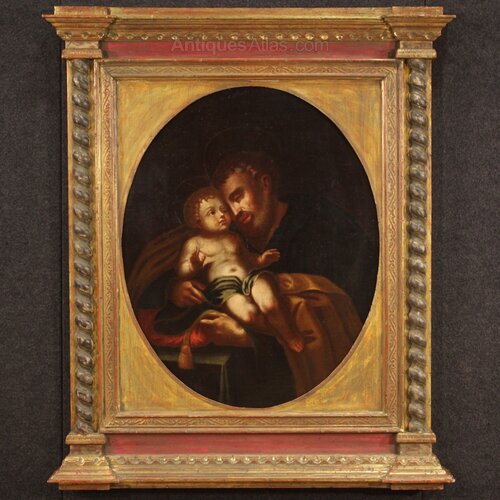 Antiques Atlas - Italian Religious Painting, Saint Joseph