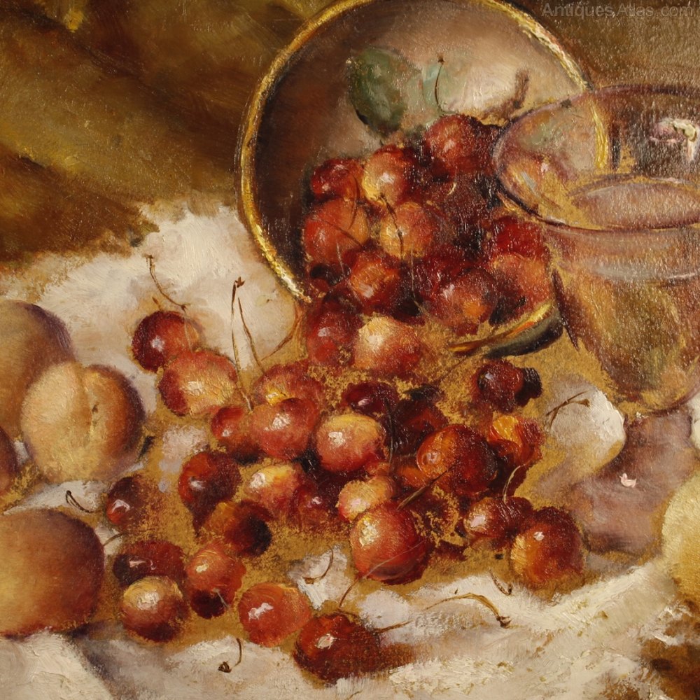 Antiques Atlas - Italian Still Life Painting Signed A. Schiaffino