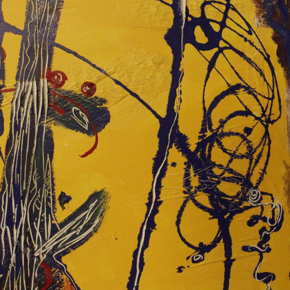 Antiques Atlas - Modern Dutch Abstract Mixed Media Painting