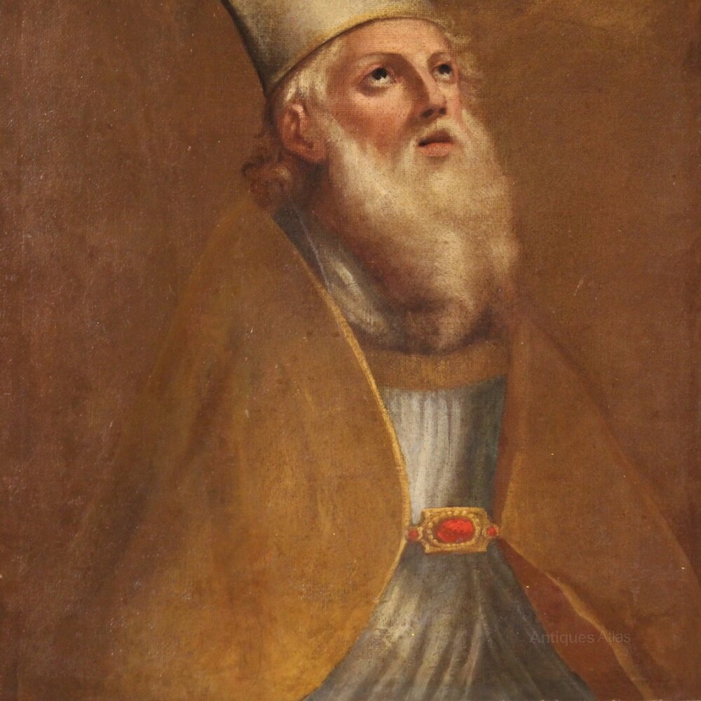 Antiques Atlas - Portrait Of A Bishop Painting From The 18th Century
