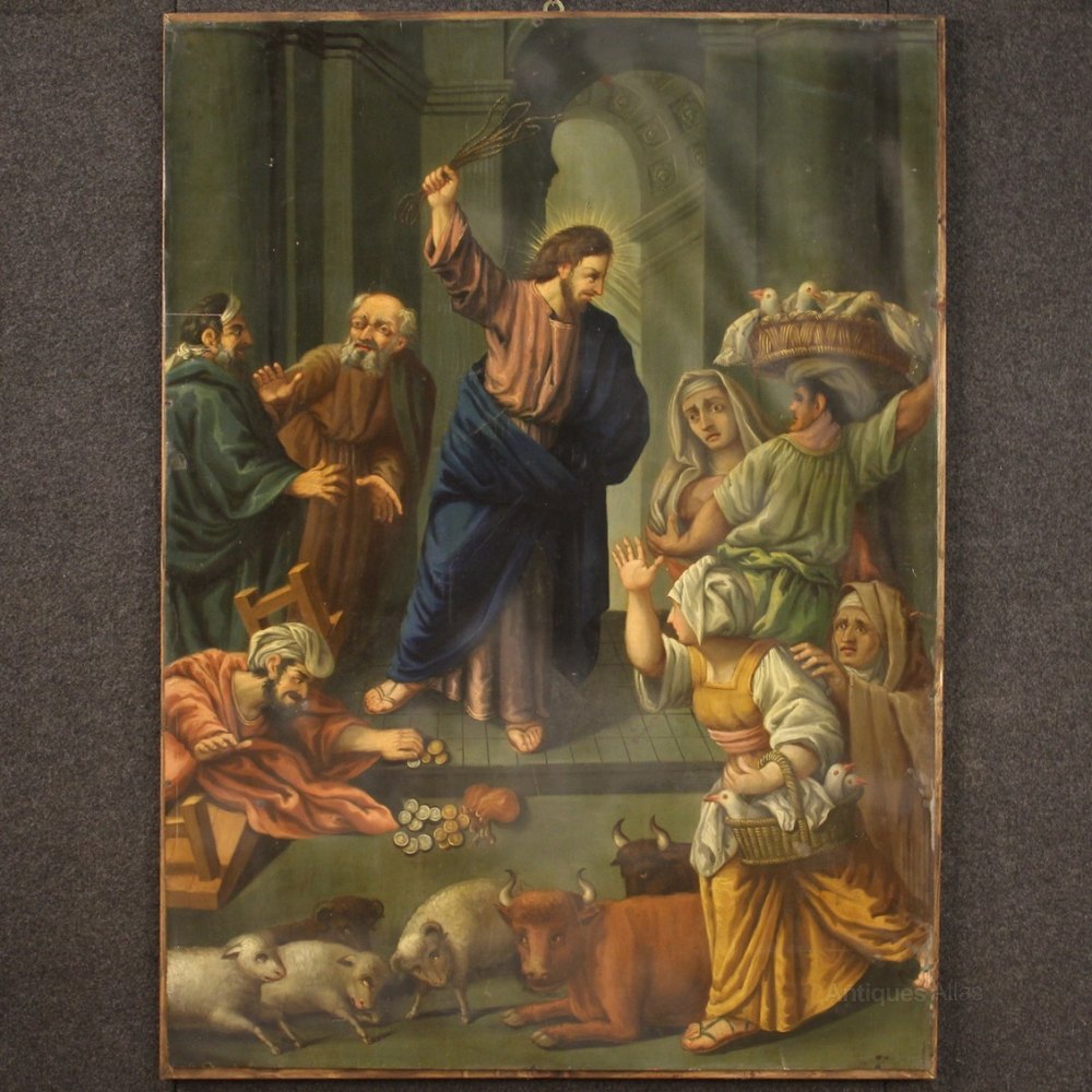 Antiques Atlas - Religious Painting Oil On Copper