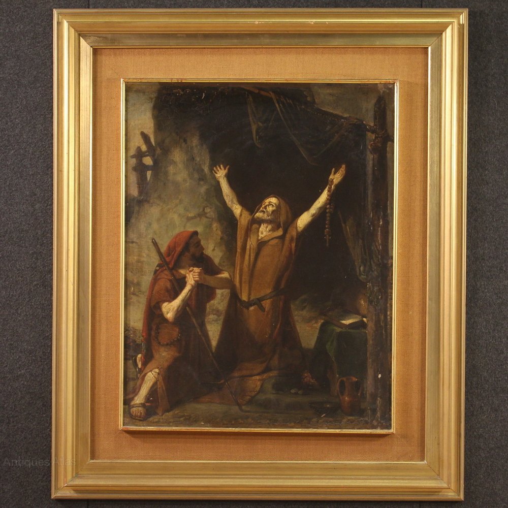 Antiques Atlas - The Vision Of Saint Anthony The Abbot Painting