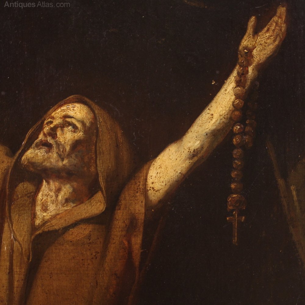 Antiques Atlas - The Vision Of Saint Anthony The Abbot Painting