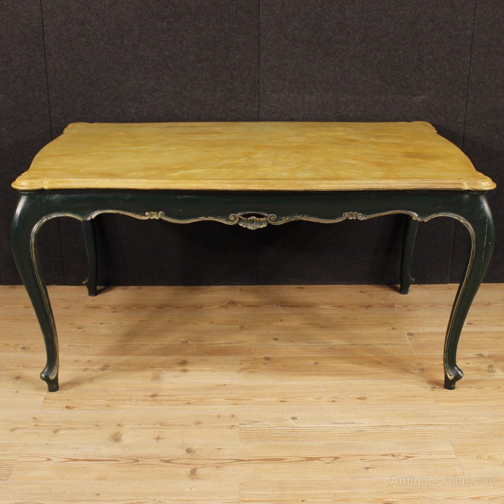 Antiques Atlas - Venetian Dining Table In Lacquered Wood
