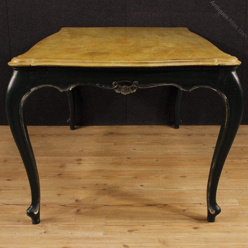 Antiques Atlas - Venetian Dining Table In Lacquered Wood
