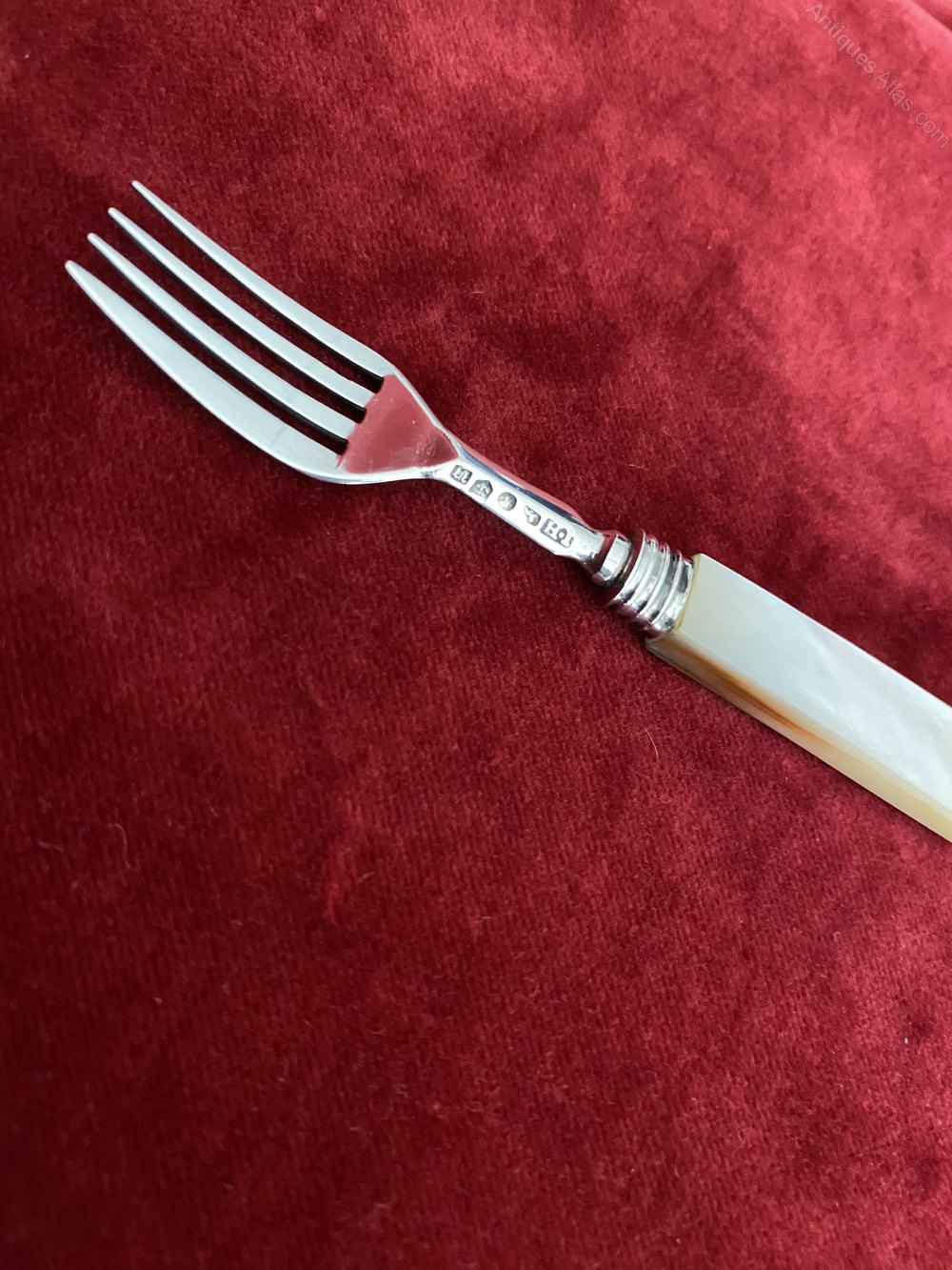 Antiques Atlas - Victorian Silver Pastry Fork - Birmingham 1844