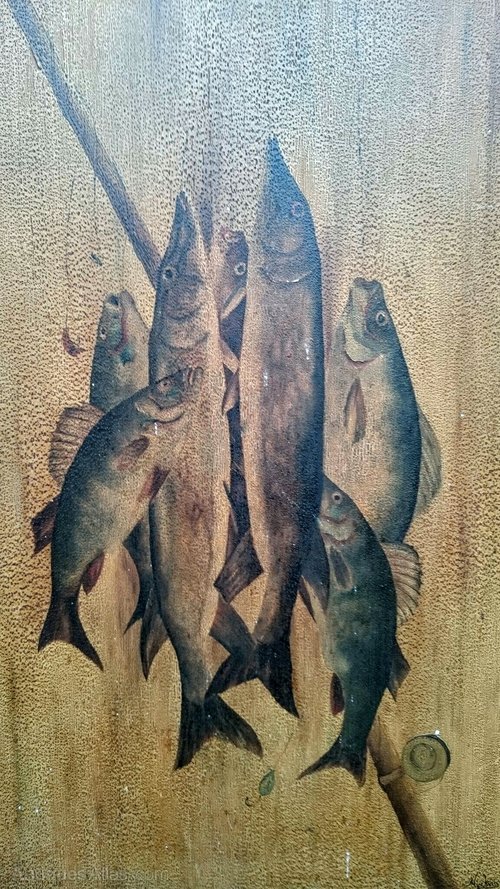 Antiques Atlas - Pair Of Painted Fish Panels