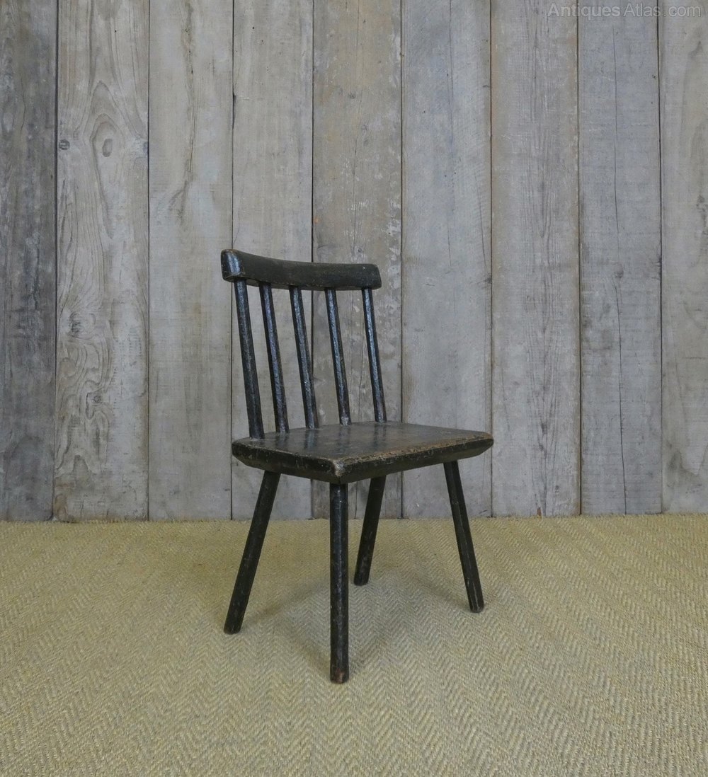 Primitive Back Stool - Antiques Atlas