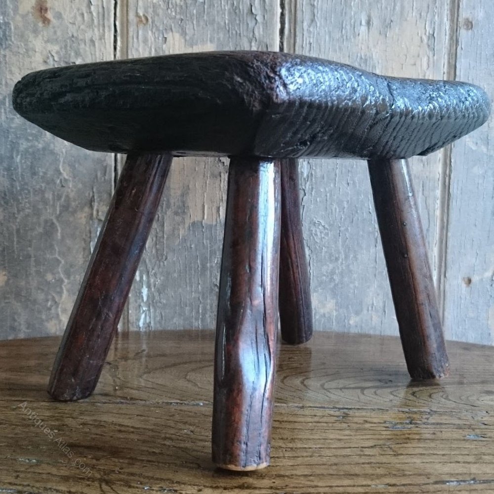 Tiny Primitive Stool - Antiques Atlas