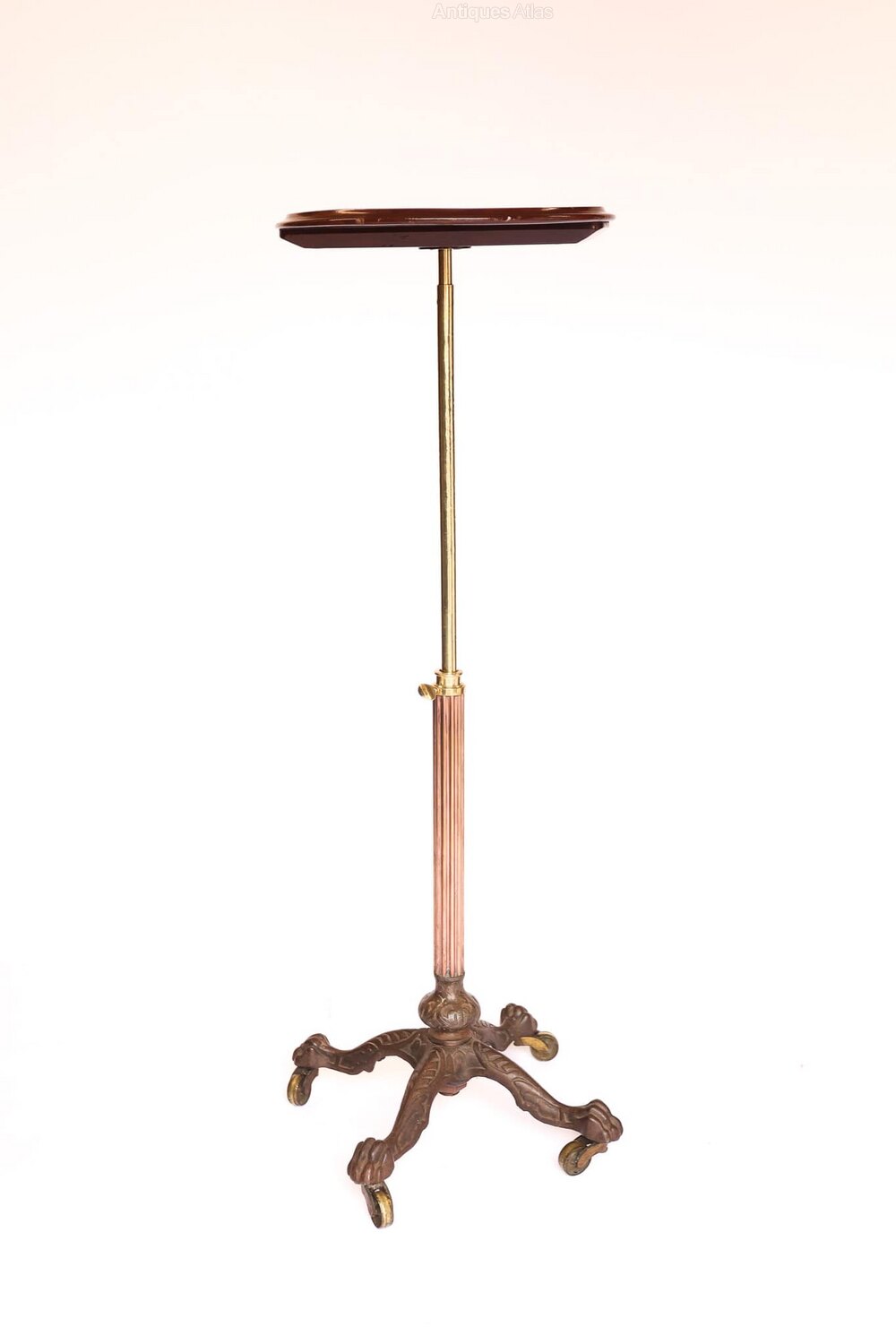 Victorian Brass & Iron Telescopic Lamp Table, as740a1620 / ja62 ...