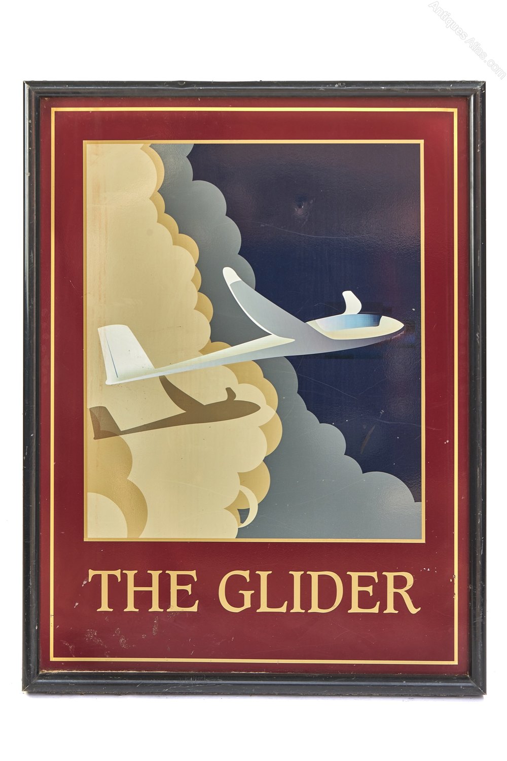 Antiques Atlas - Vintage Double Sided Pub Sign The Glider