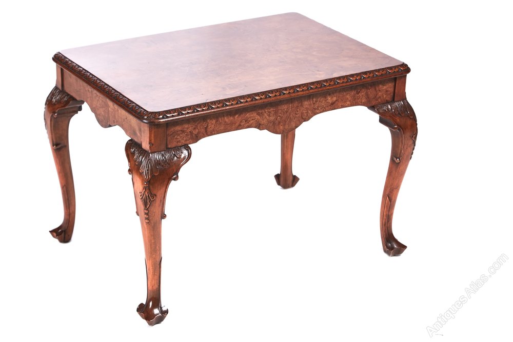 Walnut Carved Coffee Table Circa 1920s - Antiques Atlas