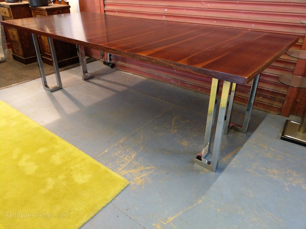 Rare Pieff Mandarin Rosewood /Chrome Table 1970 - Antiques Atlas