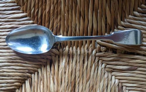 Antiques Atlas - Silver Fiddle Pattern Serving Spoon