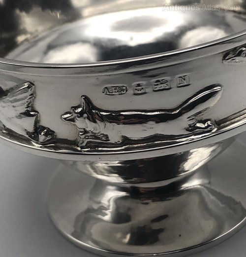 Antiques Atlas - AE Jones Silver Fox And Geese Bowl 1937 as470a898 / N0002a