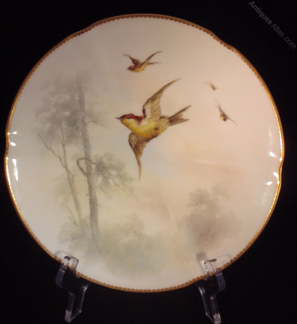 Antiques Atlas - Grainger Worcester Bird Plate 1896