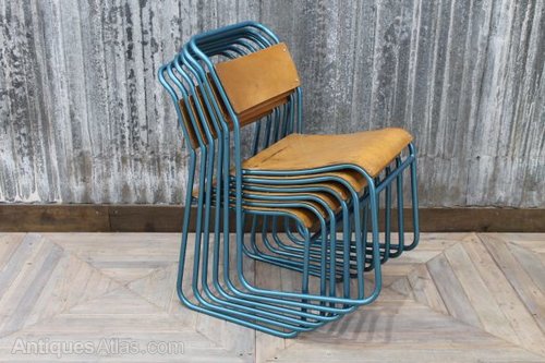 Antiques Atlas - Metallic Blue Stacking Chair