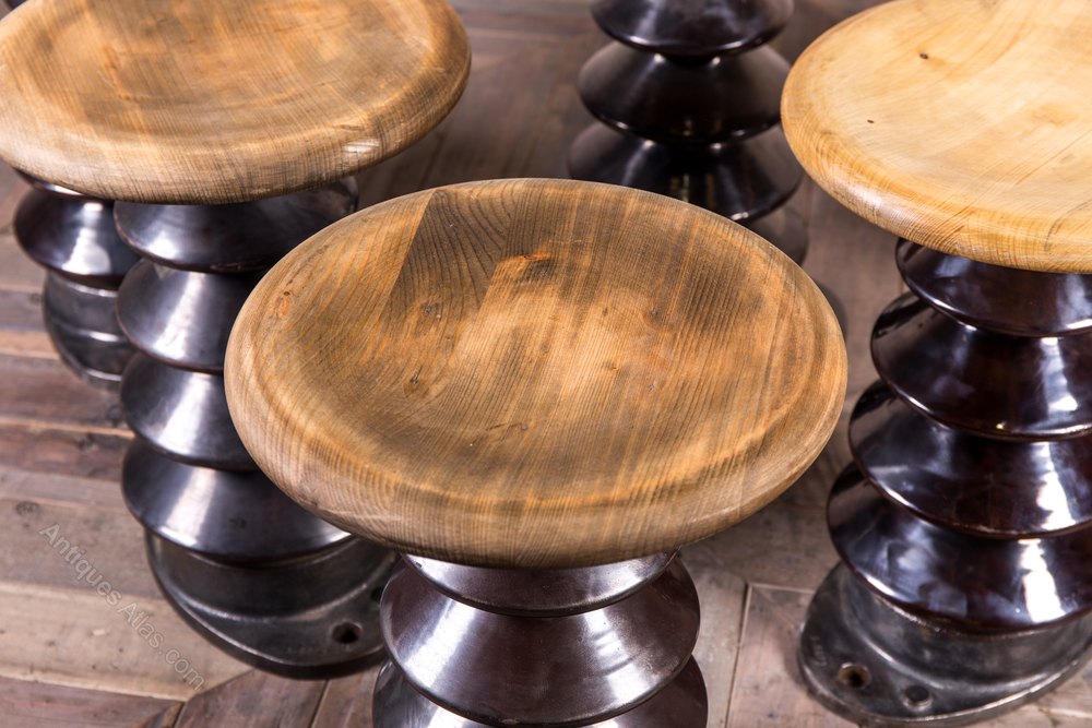 Antiques Atlas - Upcycled Industrial Stools Electricity Conductors ...