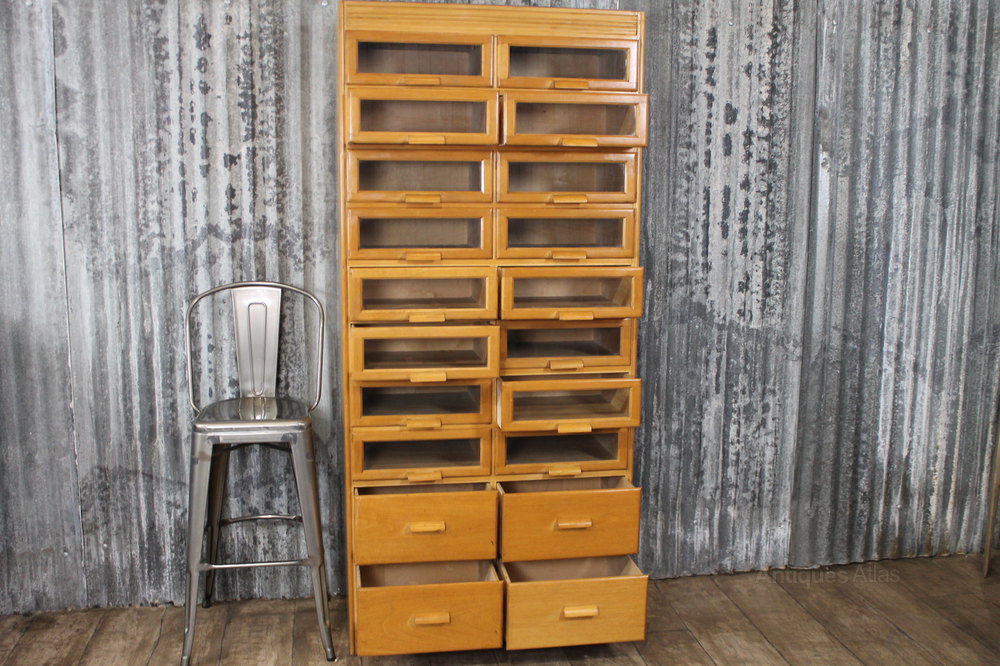 Antiques Atlas - Vintage Tall Haberdashery Unit