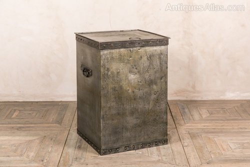 Antiques Atlas - Vintage Industrial Metal Storage Box