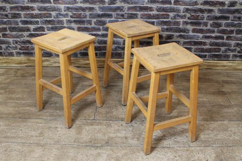 Antiques Atlas - Vintage Retro Industrial Wooden Lab Stools as175a1649 ...