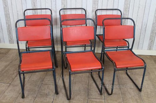 Antiques Atlas - Vintage Retro Stacking Chairs Funky Seats